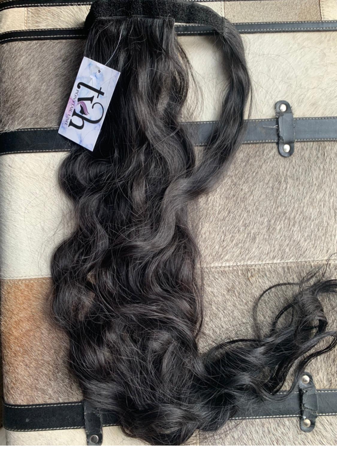 EXTRA LONG TVH UNIT TAIL (NATURAL CURLY WRAP AROUND PONY TAIL) – Tiana’s Virgin Hair Bar